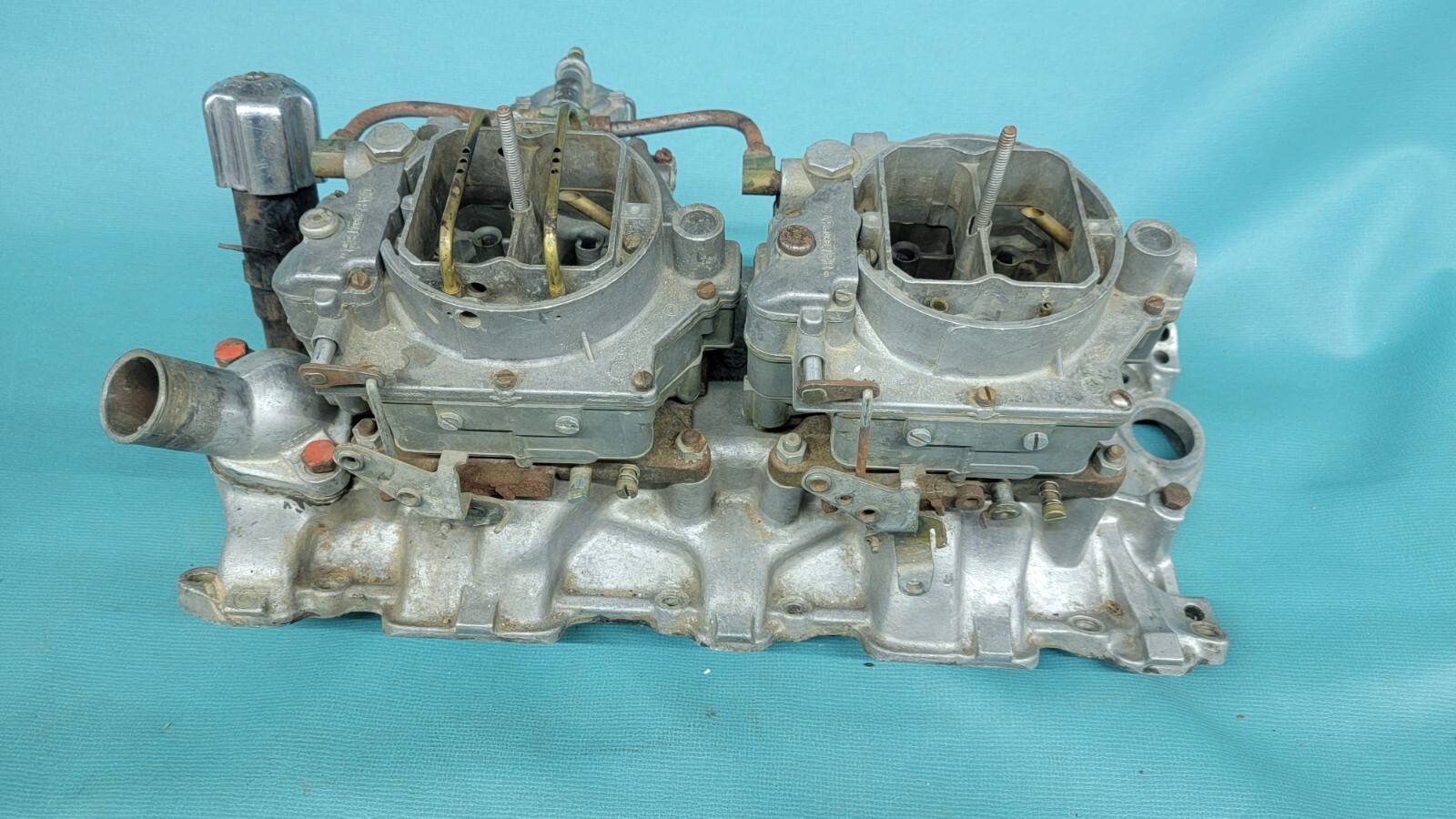 1956-1957 Chevrolet Corvette 2x4 Intake & Carburetors 3731394 Dual Quad ...