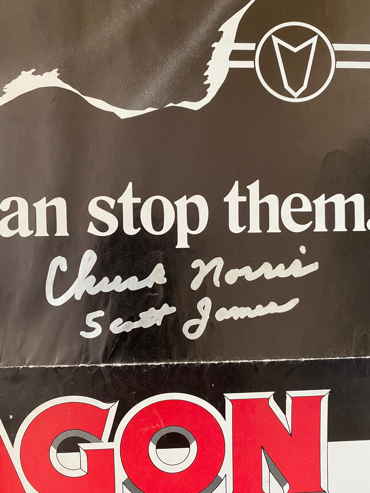 Chuck Norris Signed Auto Full Size Original Poster Octagon Film RARE ...