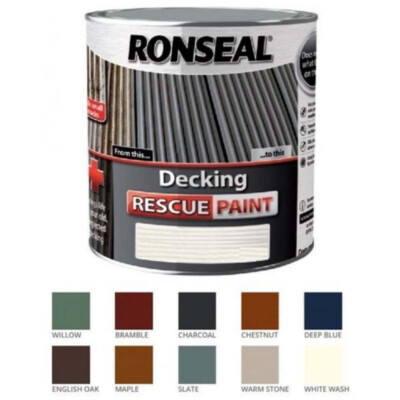 RONSEAL DECKING RESCUE PAINT VARIOUS COLOURS 2.5 LITRE TINS | eBay UK