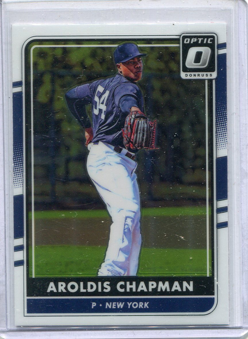 2016 Donruss Panini Card Aroldis Chapman Pitcher Cincinnati Reds MINT ...