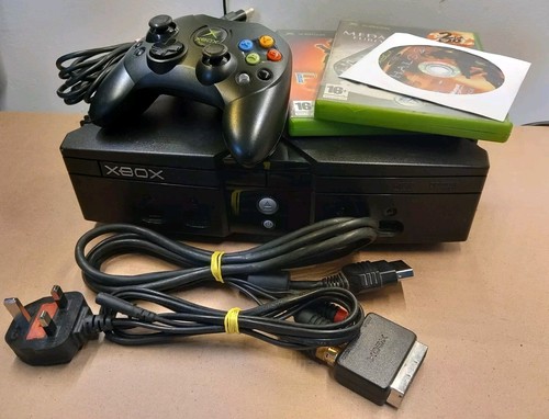 Xbox Original Console, Controller, Leads, Games Inc Halo 2 & Fable | eBay