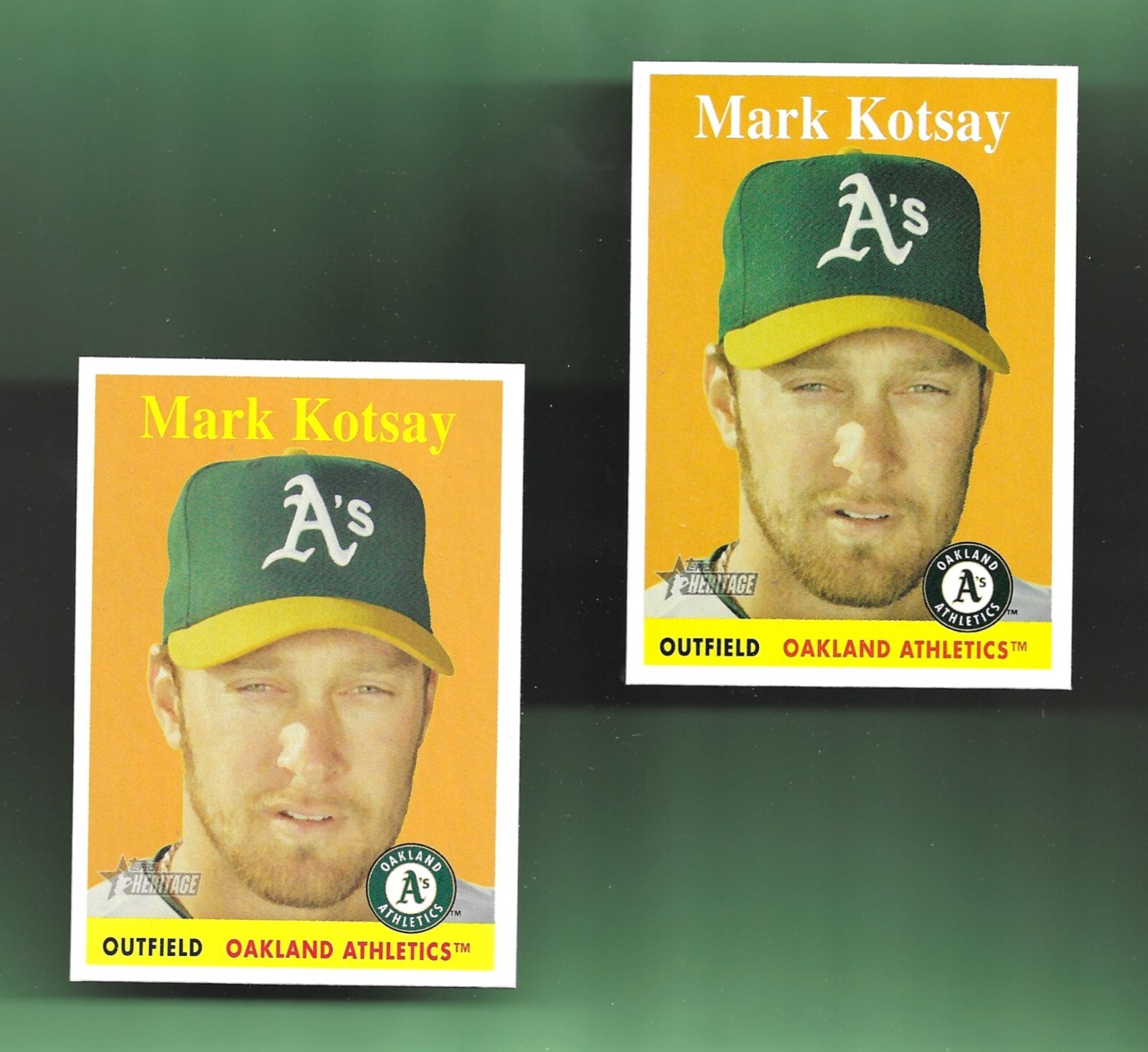 BOTH! SHORT PRINT-YELLOW VARIATION! 2007 Topps Heritage # 23 MARK ...