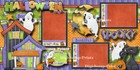 HALLOWEEN ~ haunted house ghost 2 premade scrapbook pages paper layout ...