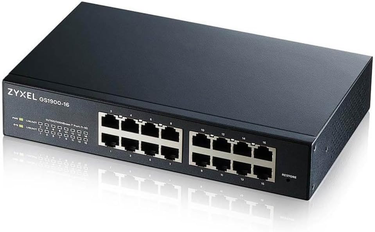 ZyXEL ‎GS1900-16 16 Port Rack Mountable Ethernet Switch for sale online ...