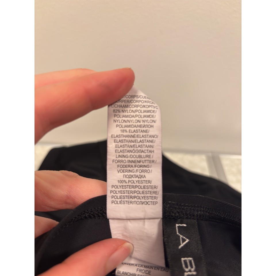 La Blanca Bikini Bottom Womens 16 Black Island Goddess Hipster Mid-Rise ...