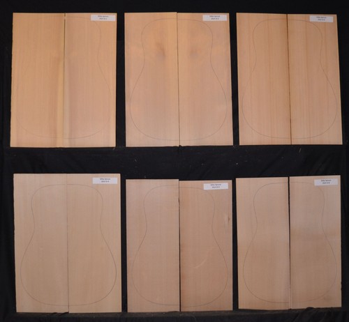 Luthier - Sitka Spruce Lightly Figured Acoustic Guitar Soundboards - 6 ...