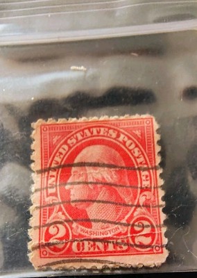 NICE! RARE 1898 RED GEORGE WASHINGTON 2 CENT STAMP USED | eBay