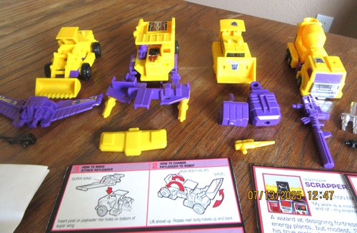 Transformers G2 Decepticon Constructicons-Scrapper, Bonecrusher ...