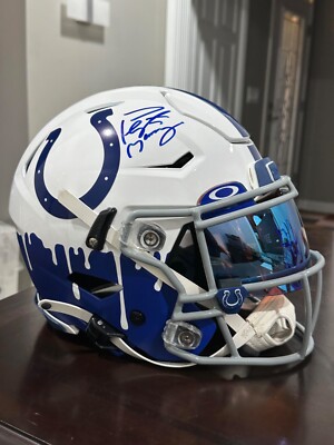 Peyton Manning Autographed SpeedFlex Helmet - Custom Painted Speed Flex ...