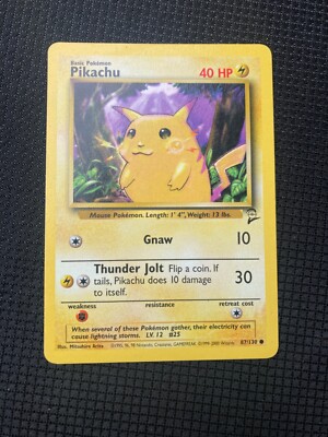 basic pokemon pikachu card 1995 | eBay