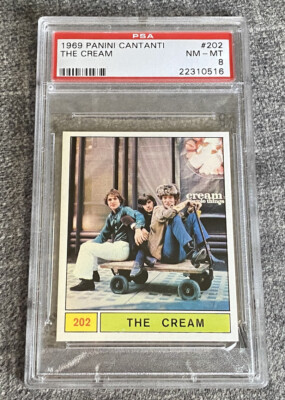 Eric Clapton PSA 8 Card 1969 Panini Cantanti The Cream Rock Music #202 ...