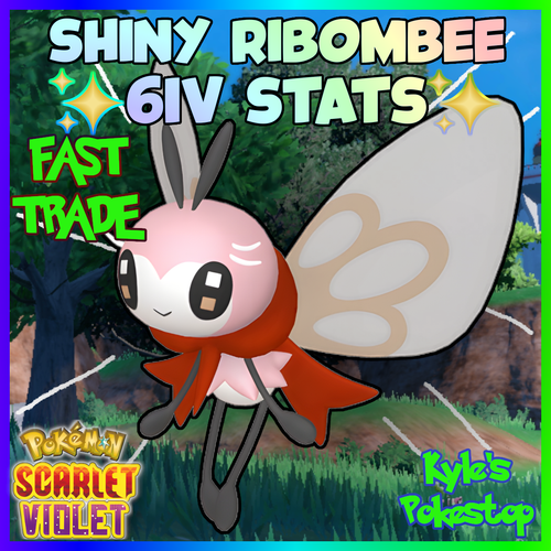 6IV SHINY RIBOMBEE POKEMON SCARLET & VIOLET EV'D BATTLE READY 🚀 FAST | eBay