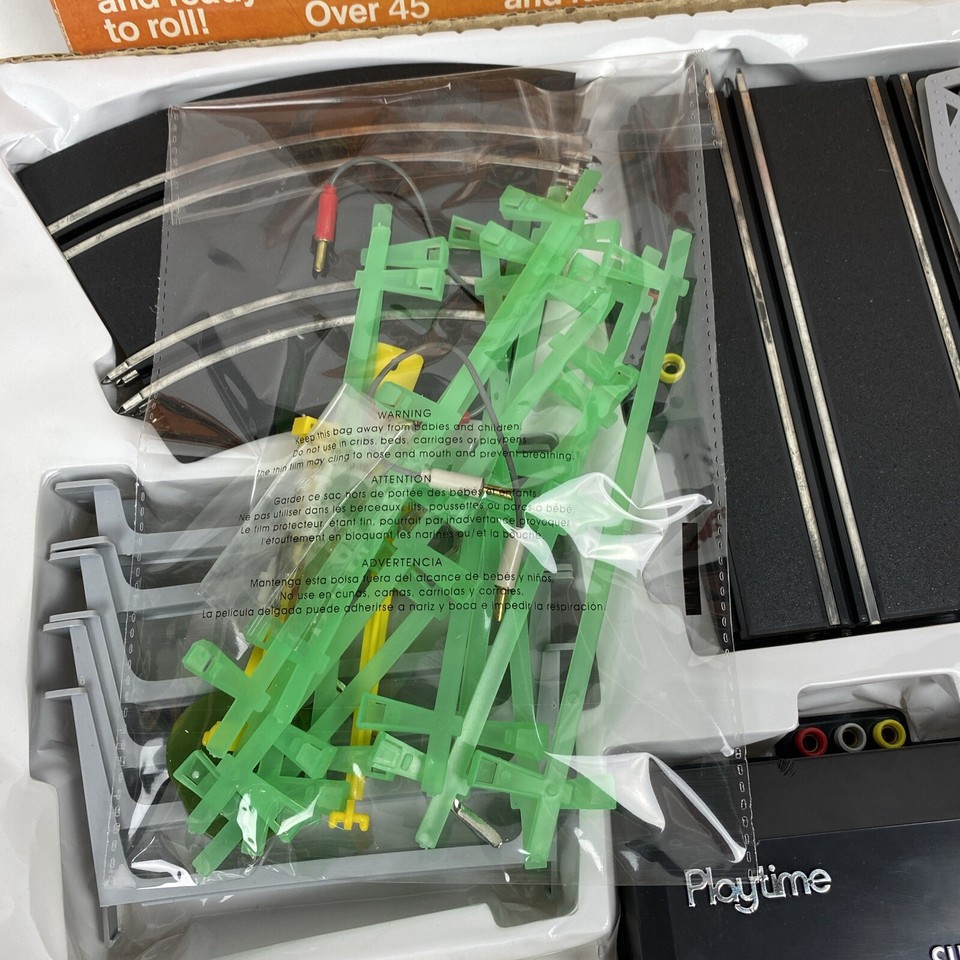 Super Rare 70s/80s VINTAGE PLAYTIME BIG RIG TRUCK RACE SET SLOT CAR IN ...