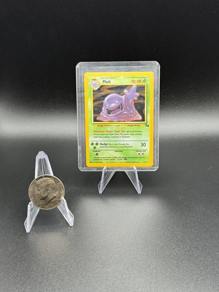 Pokemon TCG 1999 Fossil Muk Holo 2000 Team Rocket 1st Edition Dark Muk ...