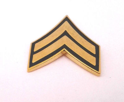 US ARMY RANK E4 CORPORAL (7/8" GREEN) Military Hat Pin 14425 HO | eBay