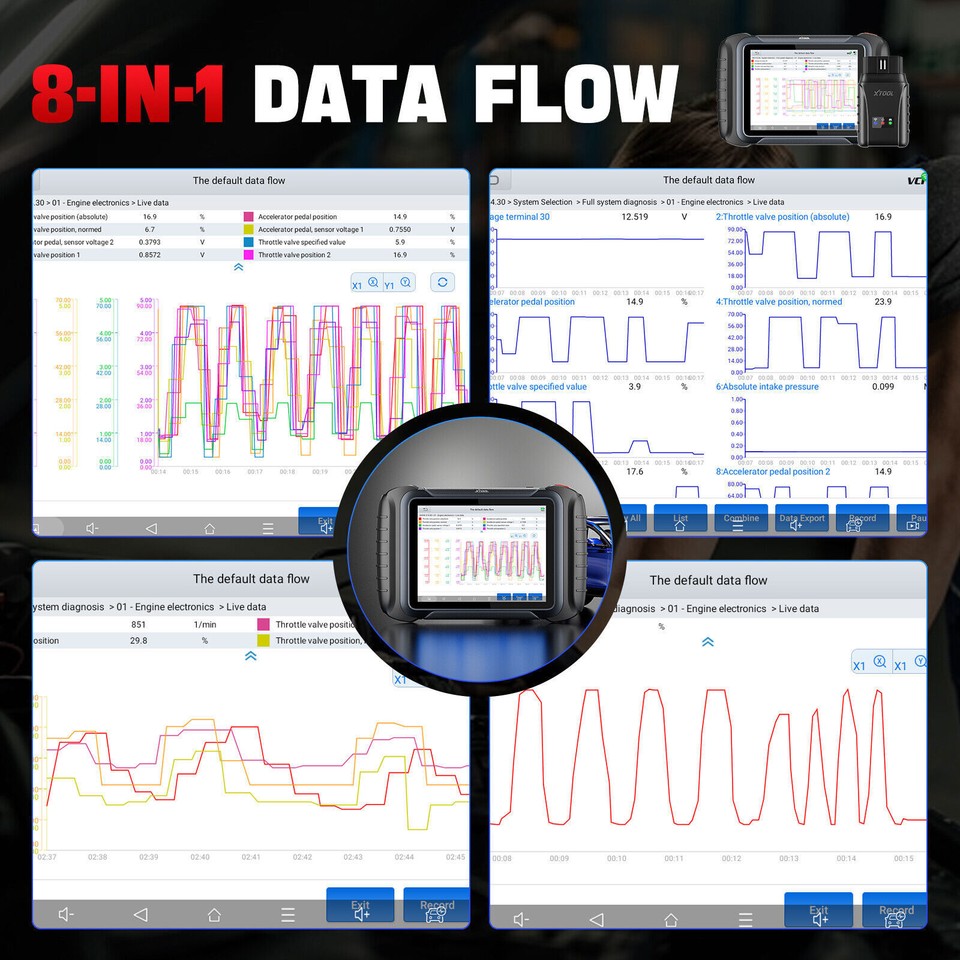 XTOOL D8W Full BiDirectional Diagnostic Scanner Topology Pre-Post Scan ...