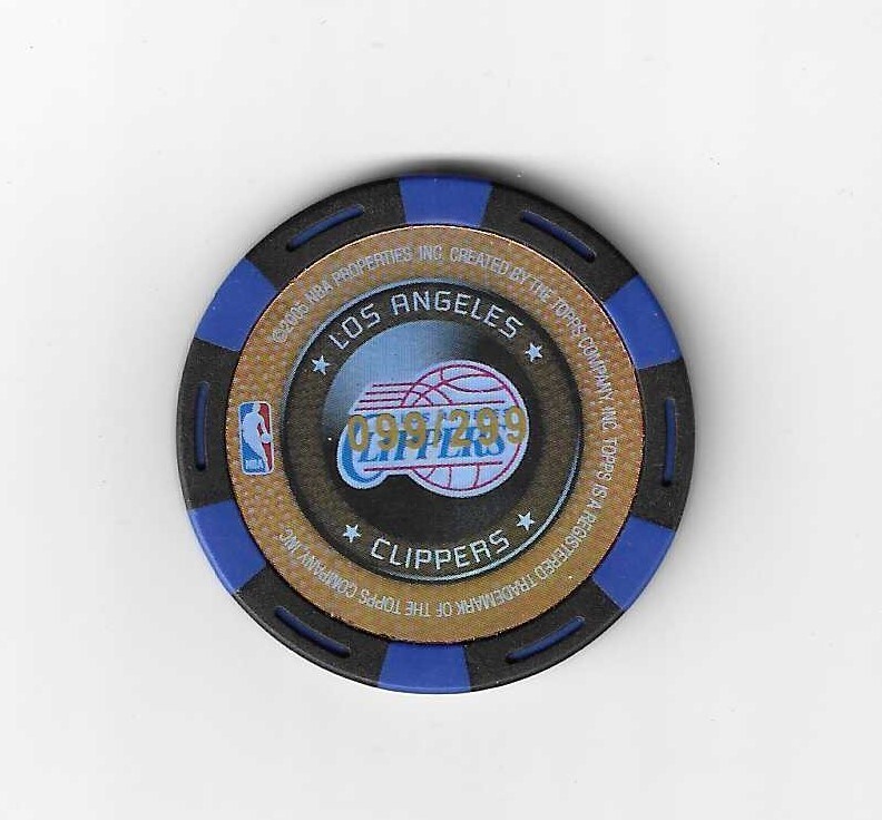 2005-06 Topps NBA Collector Chips Elton Brand Black Blue Variation 099/ ...