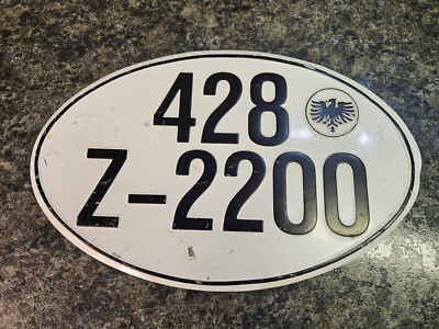 Vintage German License Plate ADAC German Auto Club Logo (Lot 1284) | eBay