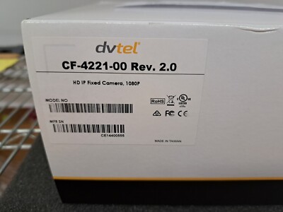 New, DVTEL, CF-4221-00, Quasar MiniDome Indoor IP HD 1080p Camera Body ...