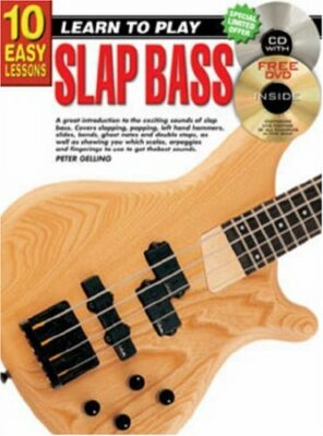 Learn How To Play Guitar - Slap Bass Tutor Music Book + CD & DVD ...