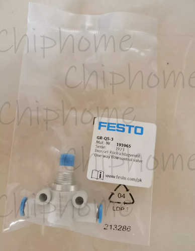 1PCS NEW Festo GR-QS-3 193965 One-Way Flow Control Valve | eBay