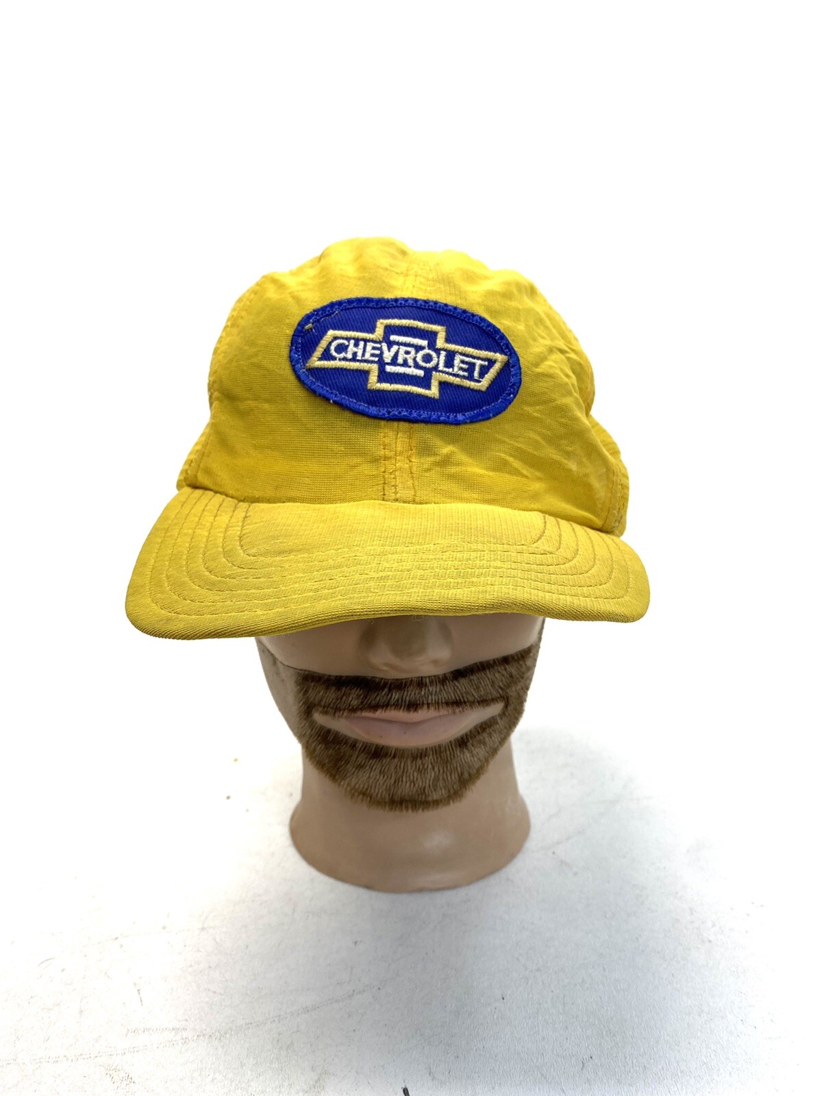 Vtg Chevrolet Chevy Mesh Trucker Patch Hat Cap Yellow… - Gem