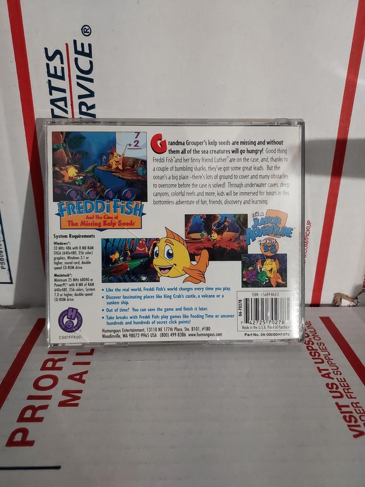 Freddi Fish & The Case Of The Missing Kelp Seeds PC CD-ROM Windows/Mac ...
