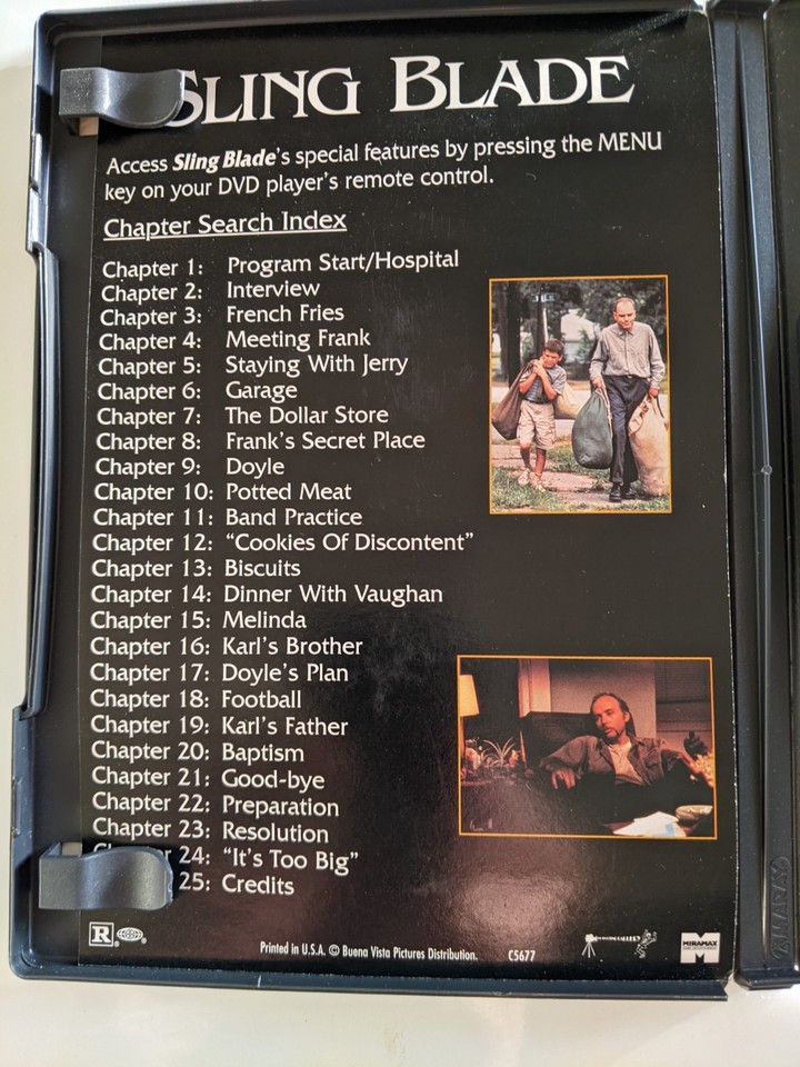 Sling Blade DVD 1996 Widescreen Billy Bob Thornton Oscar Winner | eBay