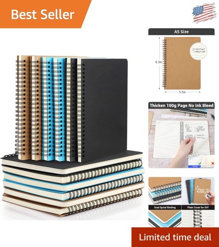 High-Quality A5 Spiral Ruled Notebooks 12-Pack - Perfect for Students ...