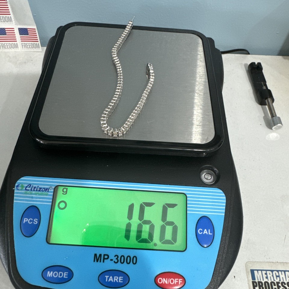 14k White Gold 2 Row Tennis Bracelet 4.26CT Diamonds 16.6g, 7.25” Length | eBay