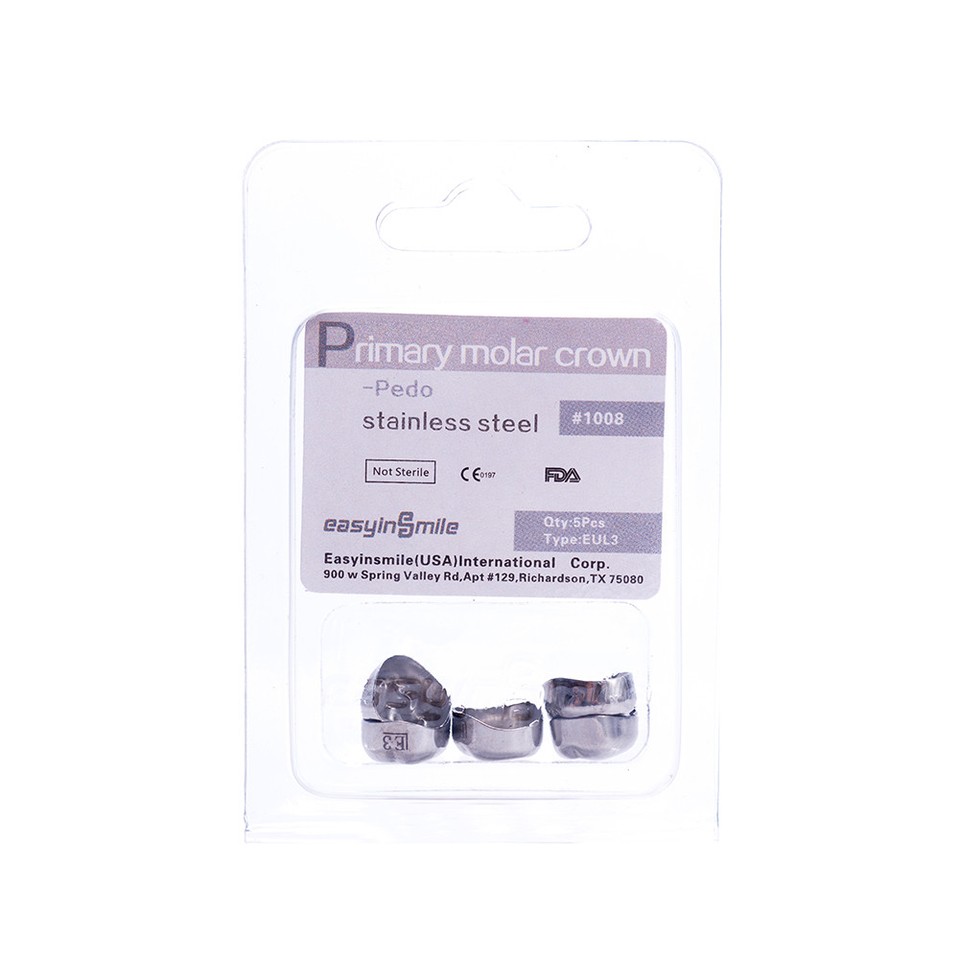 48Pc/96Pc Dental Crown Kids Primary Molar Teeth stainless steel Adult ...