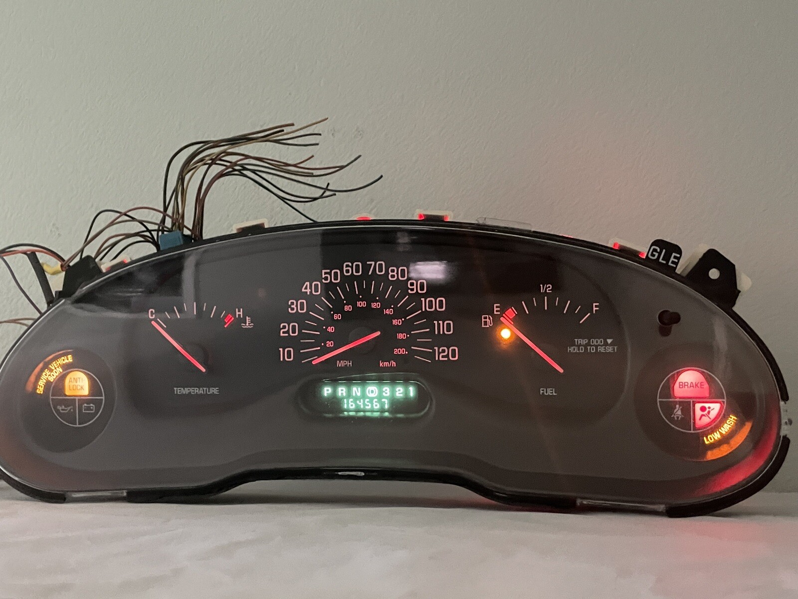 97-04+Buick+Century+Speedometer+Instrument+Cluster+154k+Miles+09380864 ...