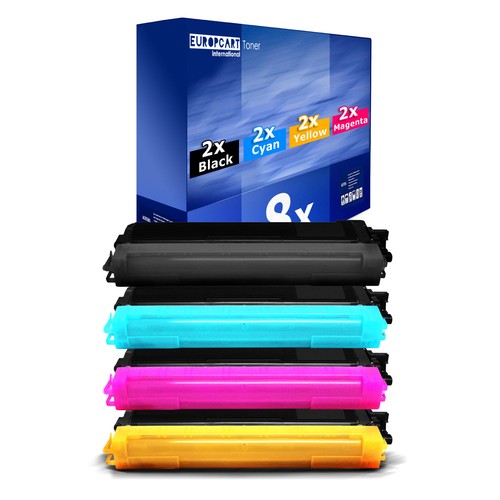 8x Europcart Cartridge Compatible for Brother MFC-9325-CW HL-3070-CW HL ...