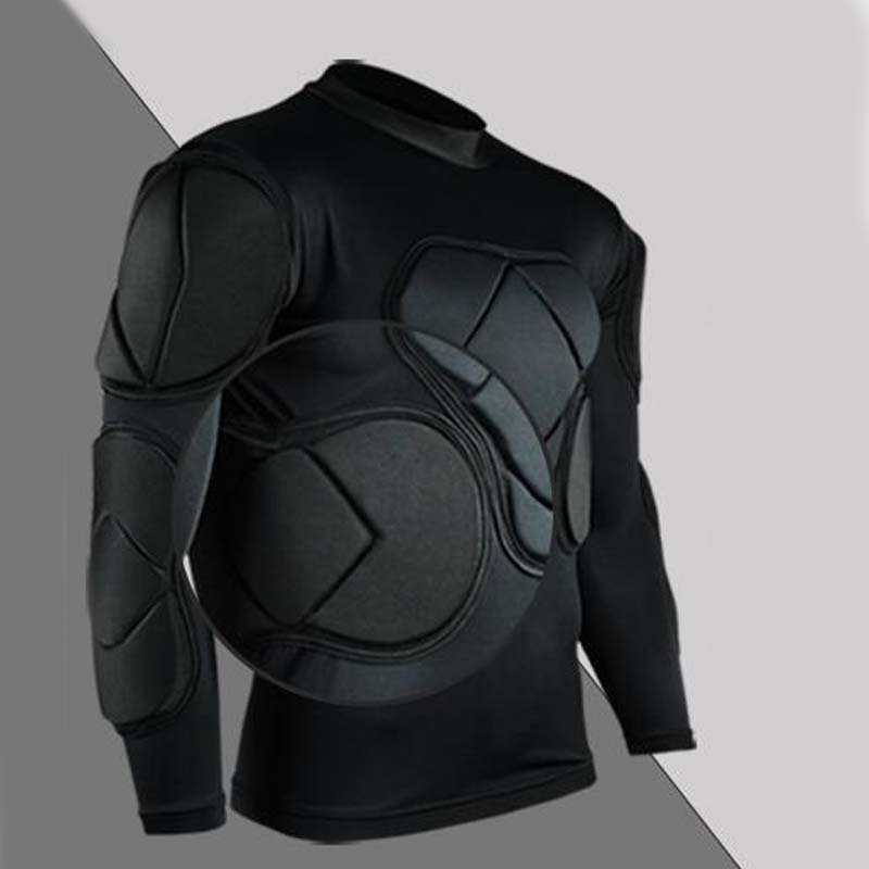 Men's Soccer Football Jersey Goal Keeper Padded Chest Long Sleeve Shirt ...