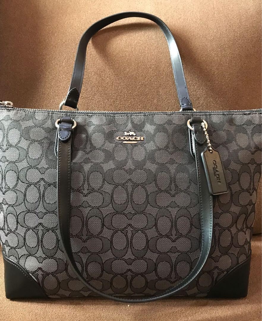 COACH SIGNATURE ZIP TOP SHOPPER SHOULDER BAG TOTE $250.00 BNWT | eBay