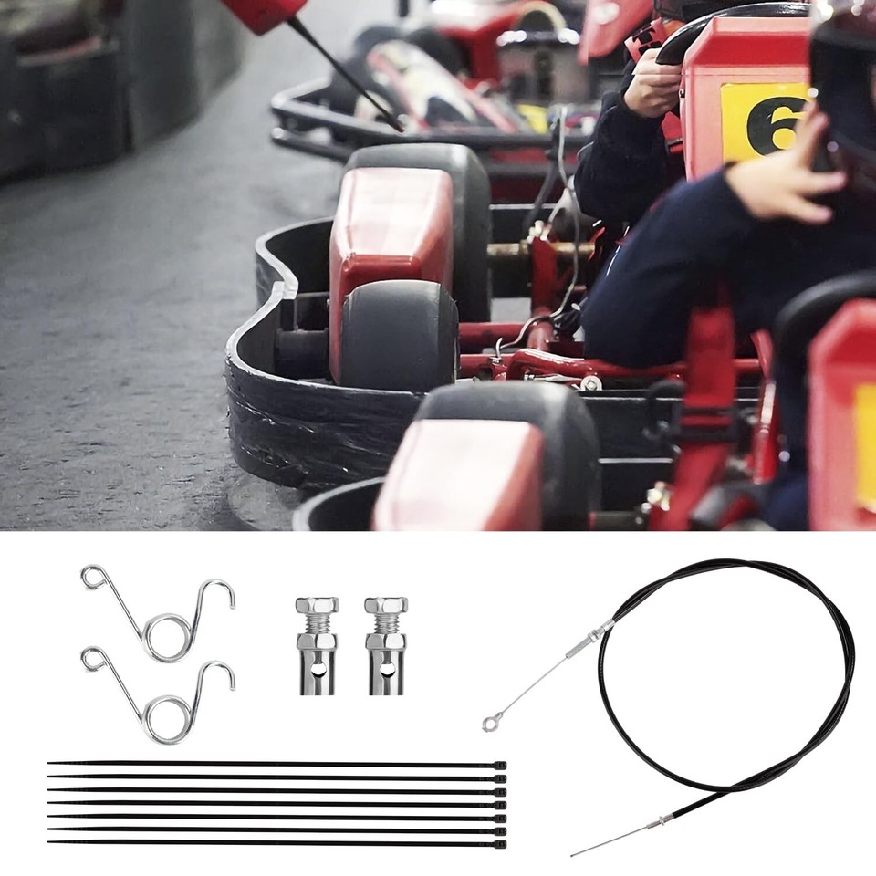 Universal Go Kart Throttle Cable, Throttle Cable Kit with Brake Return ...