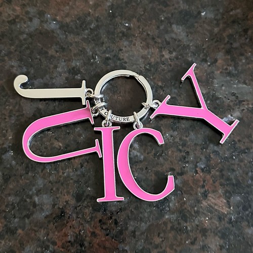 Juicy Couture Purple Magenta Spell Out Letters Silver Tone Bag Charm ...