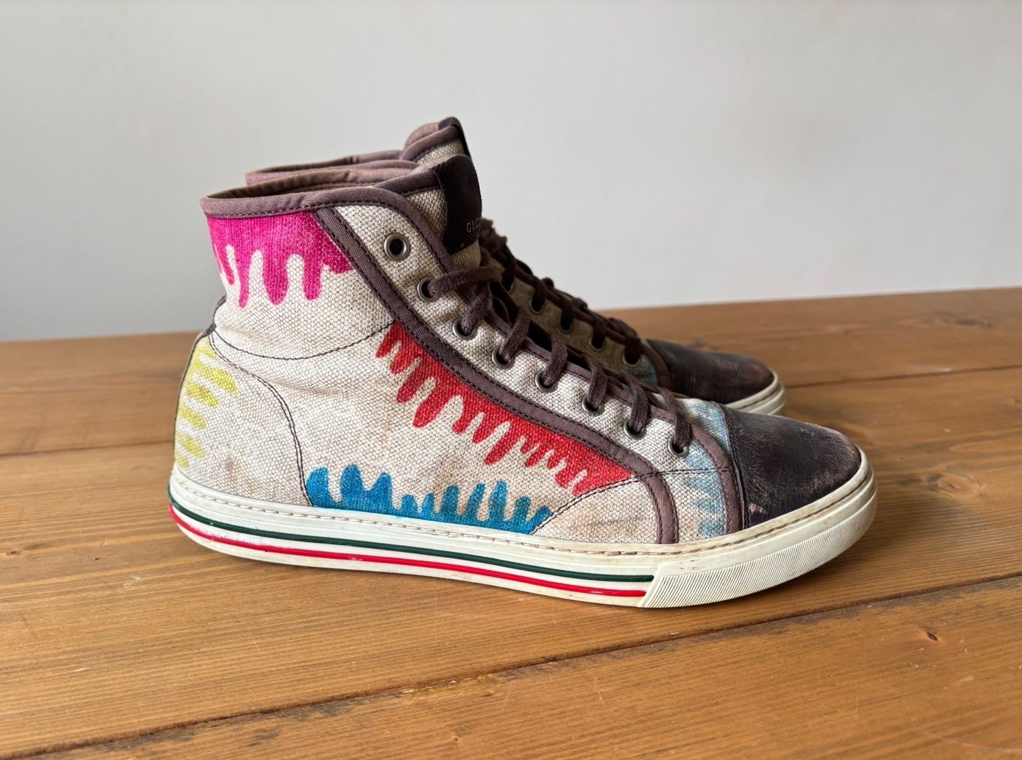 Gucci California Custom Painted Drip Design Mens High… - Gem