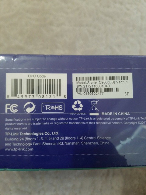 TP-LINK AC900 Archer C900 Wireless Dual Band Gigabit Router for sale ...