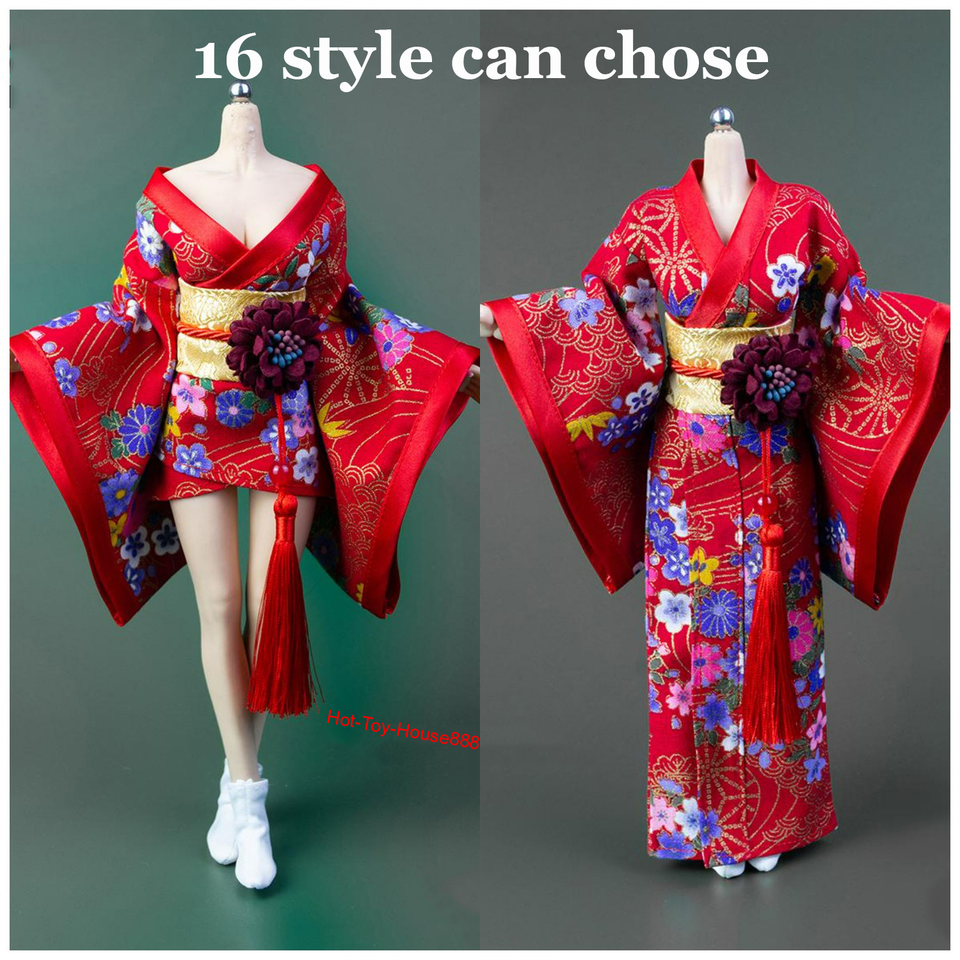 1/6 Japanese Long / Short Bathrobe Kimono Clothes Fit 12" TBL Action ...