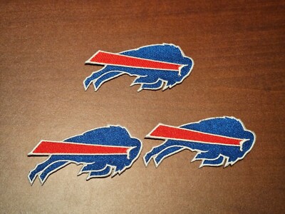 Buffalo Bills Three 3" Iron On Embroidered Patches FREE Shipping!! | eBay