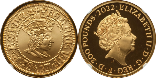 Gr. Britain 2022 Henry VII Proof Gold 2oz £200 Pounds #009 NGC PF-70 Mintage 175 | eBay
