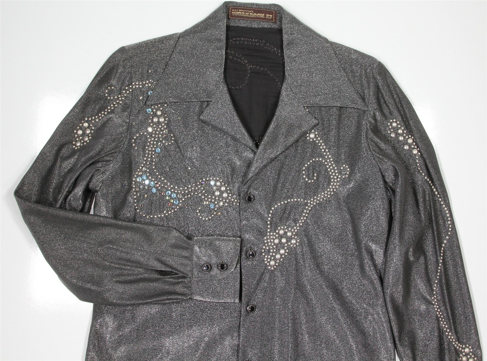 Bill Whitten Custom 1970's Silver Gray Western Rhines… - Gem