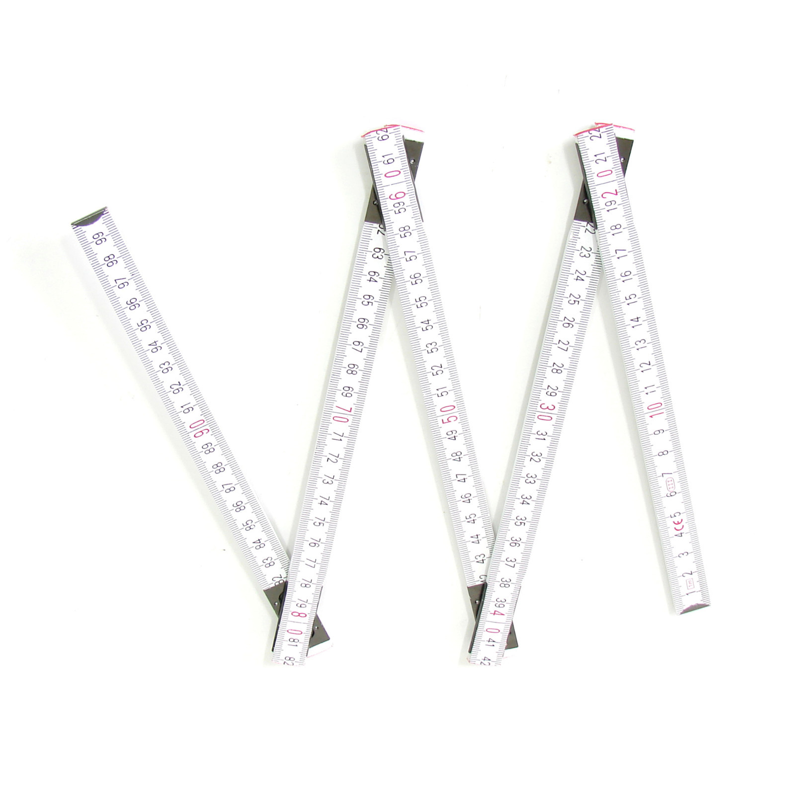 Folding Wooden Measuring Ruler With Metal Tips & Joints 1 Meter 2 ...