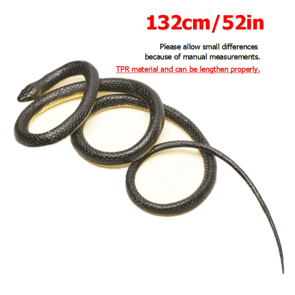 52" Fake Realistic Snake Lifelike Scary Rubber Toy Prank Party Joke ...