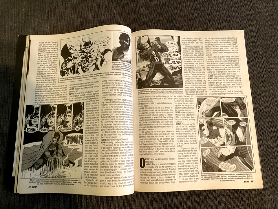 OUTRE #16 Neal Adams on Comics; Ralph Bakshi on Animation Marty Krofft ...