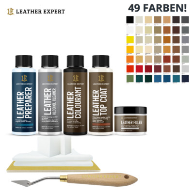 Lederreparaturset für Möbel Couch Sofa Auto Leder Lack Lederspachtel 49 ...