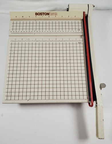 Vintage Boston 2612 Heavy Duty 12" Paper Cutter Excellent Made In USA ...