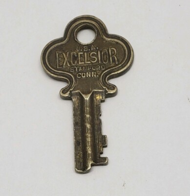 Excelsior original luggage / trunk key #4250, rare, travel, collector ...