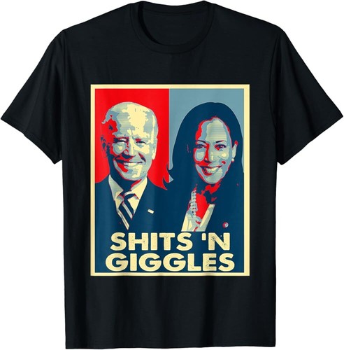 Funny Anti Biden Harris Sh!ts 'n Giggles Political T-Shirt | eBay